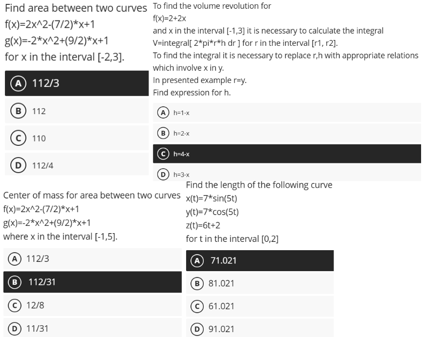 Solved Need help all four please. Find area between two | Chegg.com
