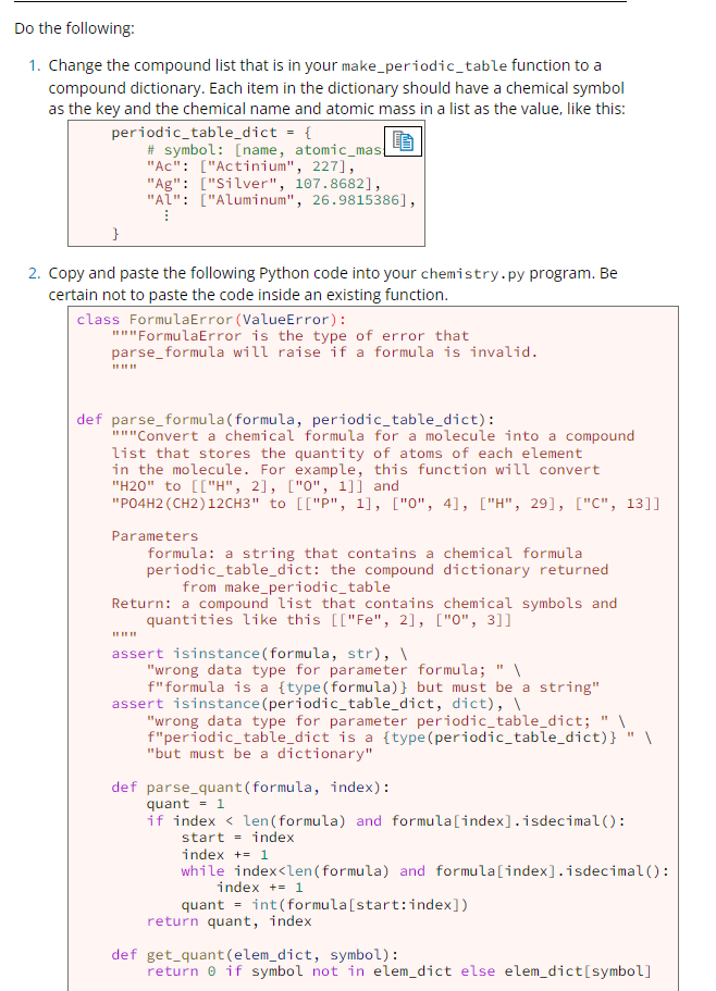 [Solved]: Do the following: 1. Change the compound list th