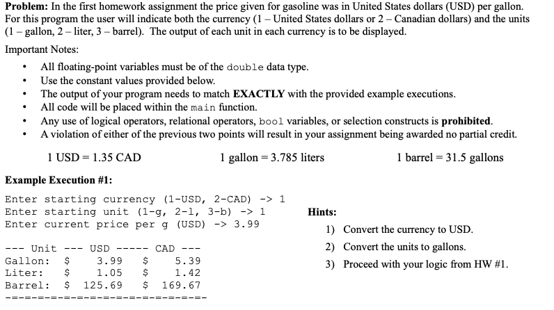 Solved Problem: In the first homework assignment the price | Chegg.com