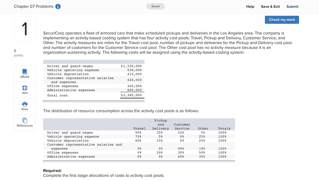 Solved Chapter 07 Problems G Saved Help Save & Exit Submit | Chegg.com