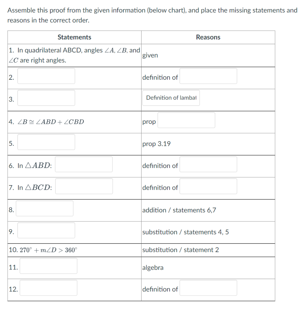 Solved Definition: a Lambert quadrilateral is a | Chegg.com