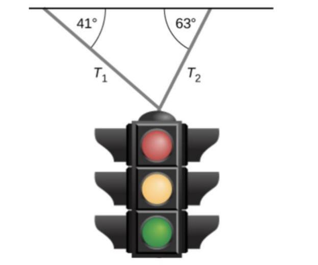 Solved The two ropes shown below support a traffic light of | Chegg.com