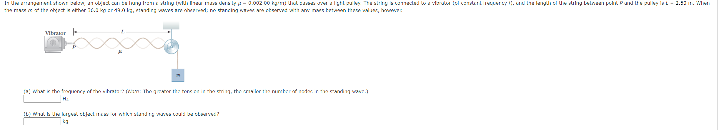 Solved In the arrangement shown below, an object can be hung | Chegg.com