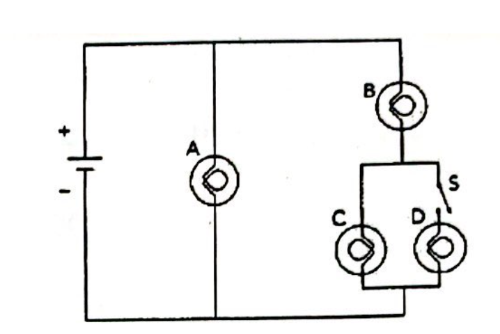 Solved 1a) For the circuit shown, rank the brightness of the | Chegg.com