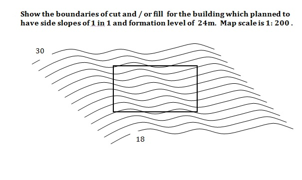 Show the boundaries of cut and / or fill for the | Chegg.com