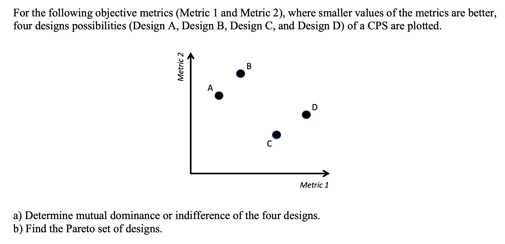 For the following objective metrics (Metric 1 and | Chegg.com