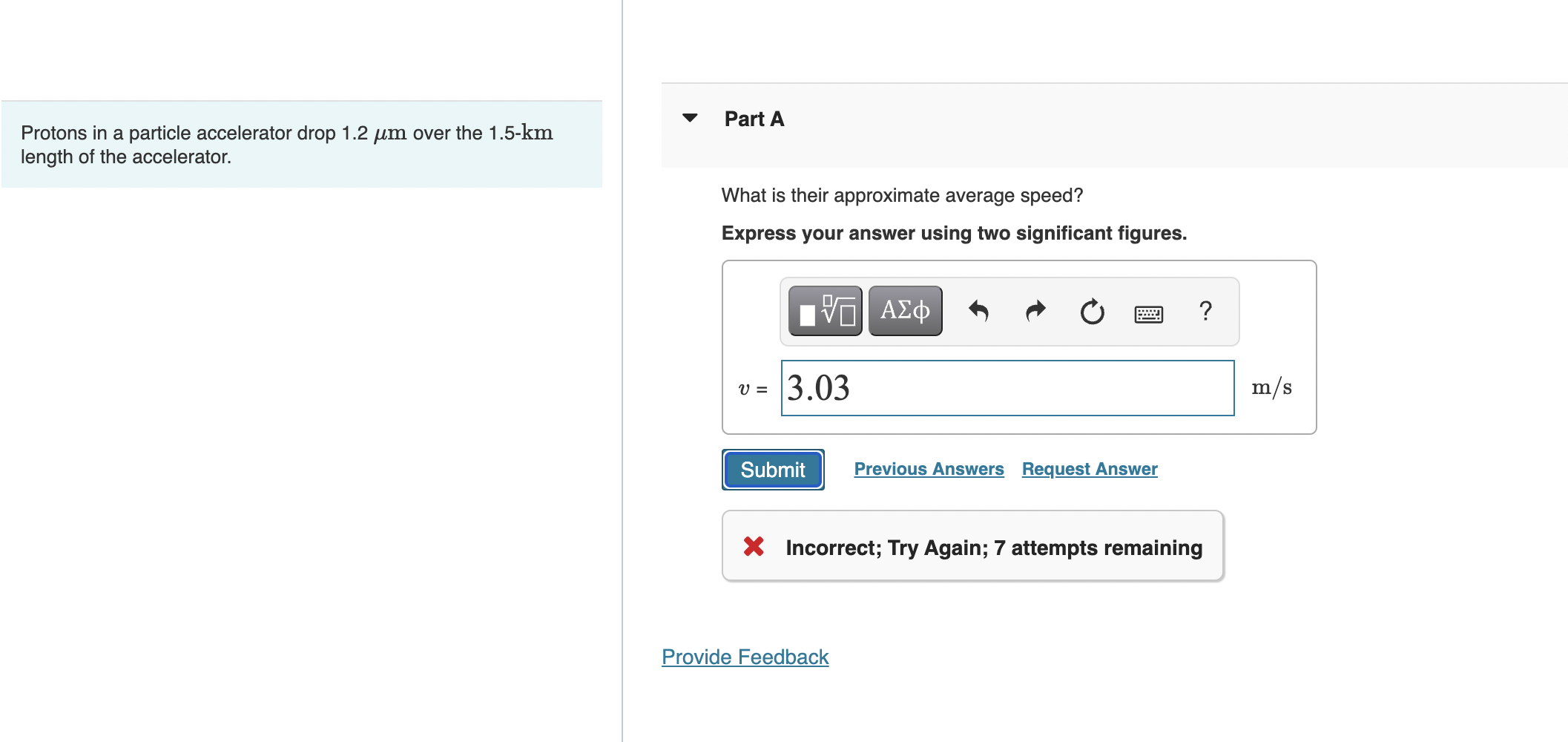 Solved Protons in a particle accelerator drop 1.2μm over the | Chegg.com