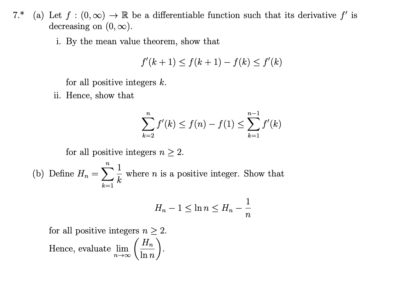 Solved A Let F 0 ∞ →r Be A Differentiable Function Such