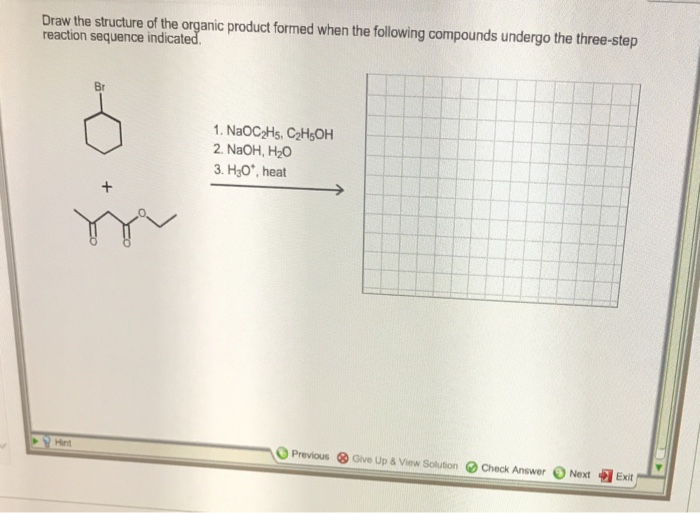Solved Draw The Structure Of The Organic Product Formed When