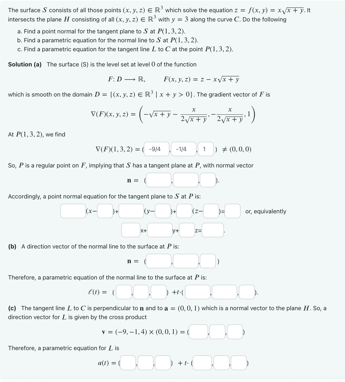 Solved The surface S consists of all those points (x,y,z)∈R3 | Chegg.com