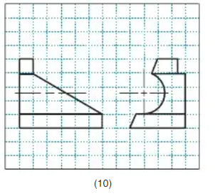 Solved Use grid paper, sketch the two given views and a | Chegg.com