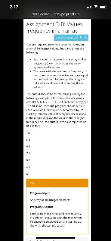 2:17 :)) Not Secure-cpe-pc.ju.edu.jo Assignment 3-B: | Chegg.com