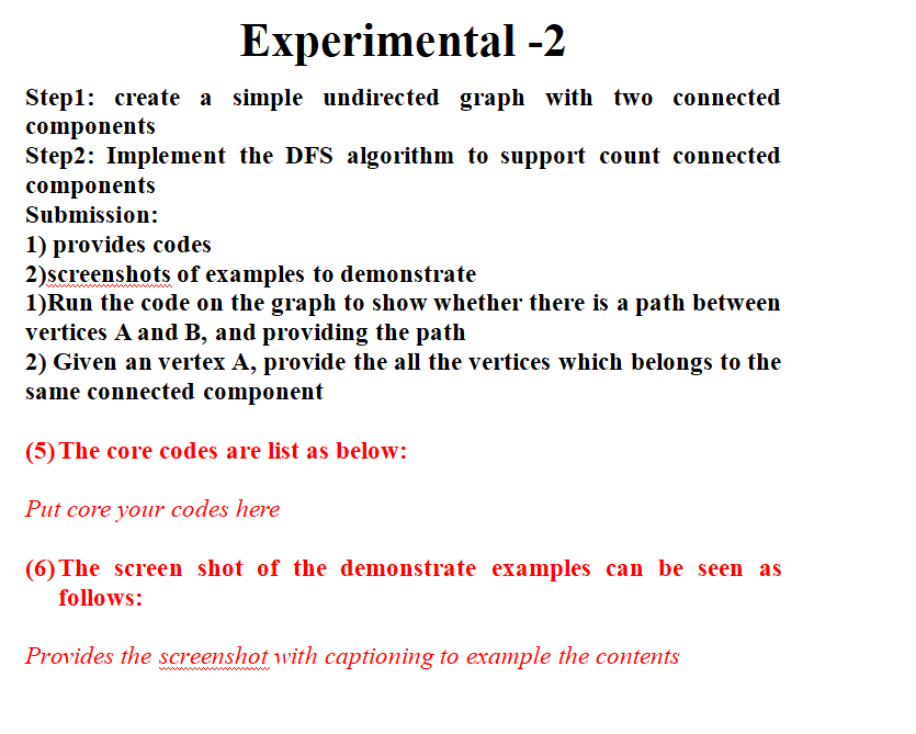 Solved Experimental -2 Step1: create a simple undirected | Chegg.com