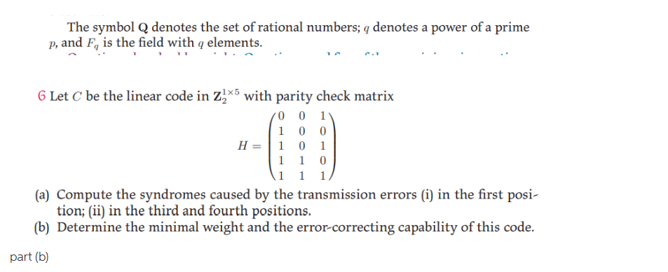 Solved The symbol Q denotes the set of rational numbers; q | Chegg.com