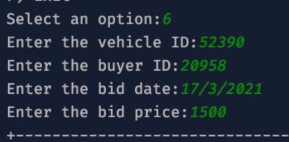 Solved Task 5. Update the console menu items Include all the | Chegg.com