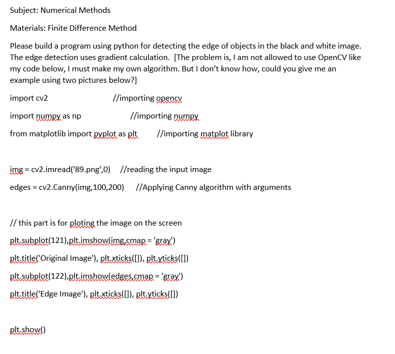 Solved Subject: Numerical Methods Materials: Finite | Chegg.com
