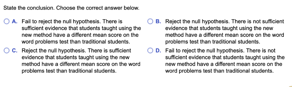 Solved A study of a new mathematics teaching methodology | Chegg.com