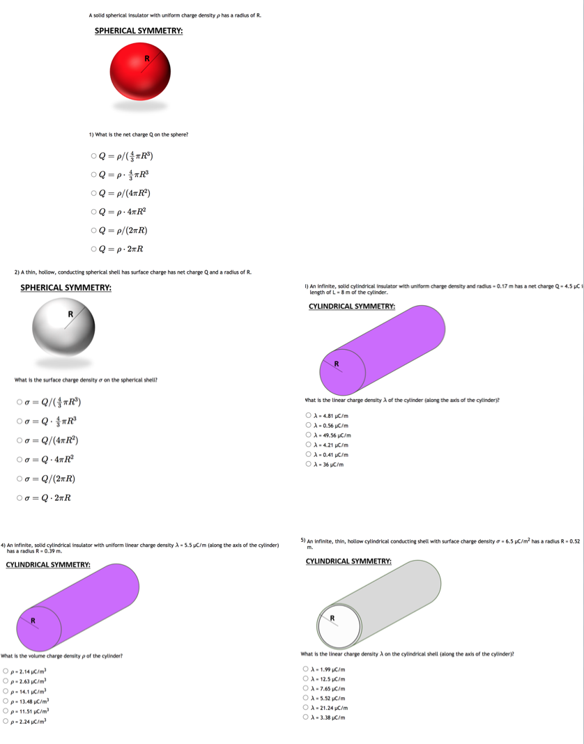 Solved A solid spherical insulator with uniform charge | Chegg.com