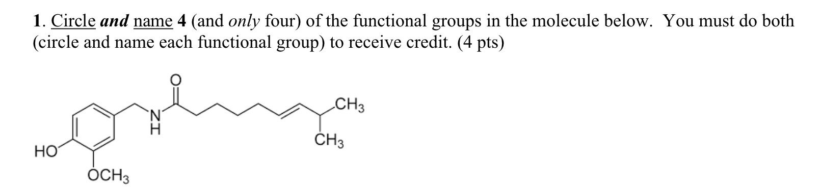 Solved 1. Circle and name 4 (and only four) of the | Chegg.com