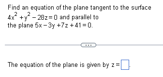 Solved Find an equation of the plane tangent to the surface | Chegg.com