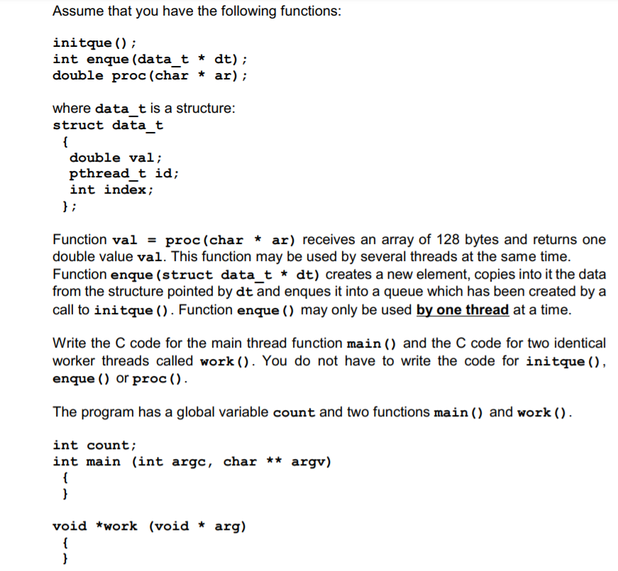Solved Assume that you have the following functions: | Chegg.com