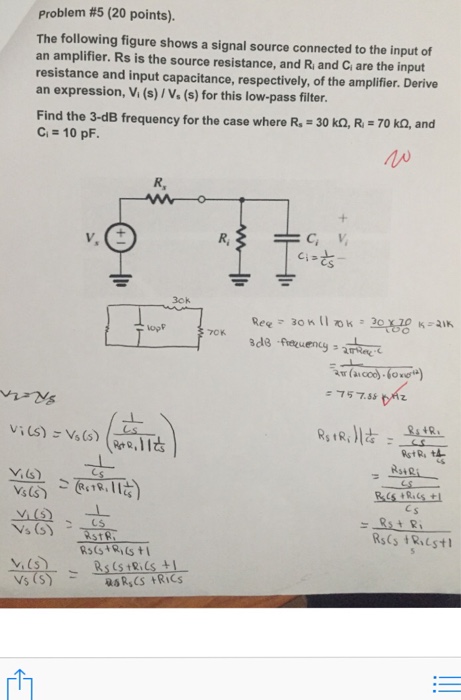 Solved Problem #5 (20 points). The following figure shows a | Chegg.com