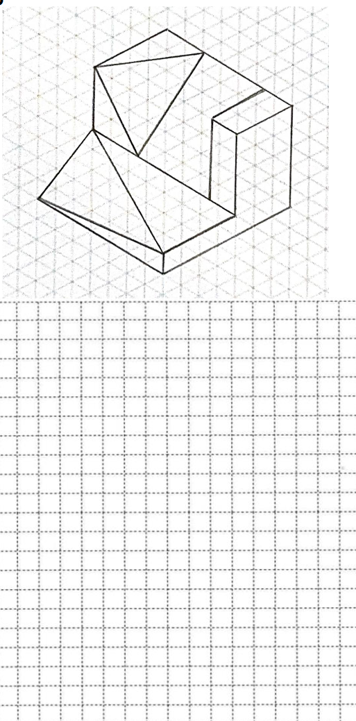 Solved Please draw orthographic projection views of the 3 ﻿d | Chegg.com