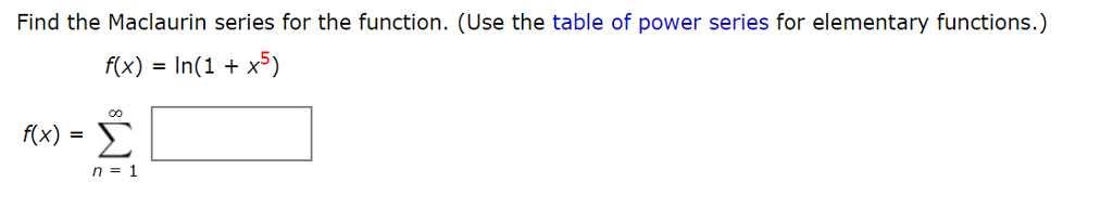 Solved Find the Maclaurin series for the function. (Use the | Chegg.com