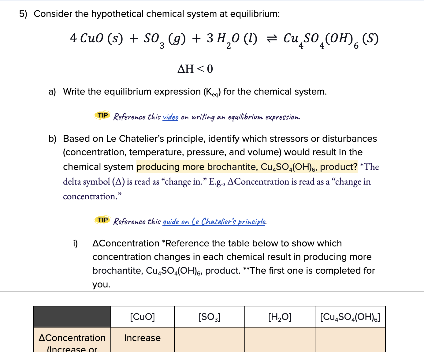 5) Consider the hypothetical chemical system at | Chegg.com