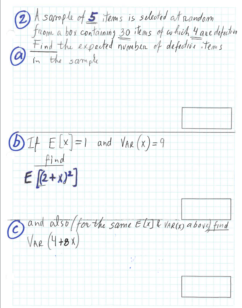Solved (2) A sample of 5 items is selected at random from a | Chegg.com