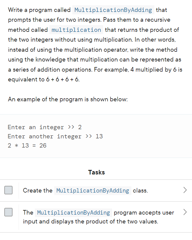Solved Write a program called that prompts the user for two | Chegg.com