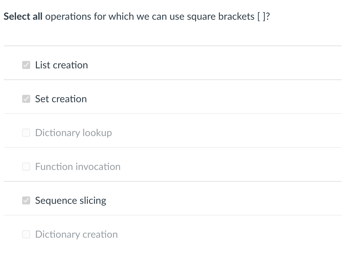 Solved Select all operations for which we can use square | Chegg.com
