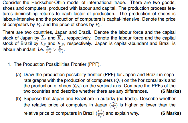 Solved ри (c) On the PPF graph depict the no-trade | Chegg.com