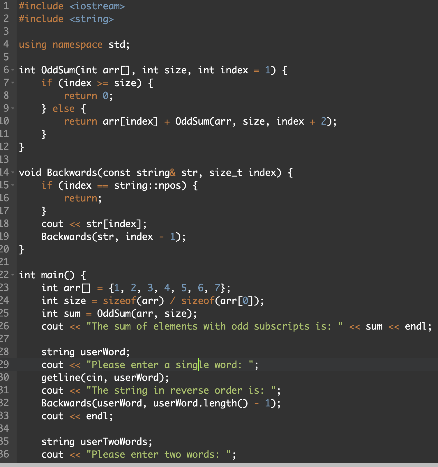 Solved These are my instructions for my code, and here is my | Chegg.com