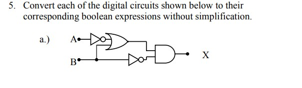 Solved 5. Convert each of the digital circuits shown below | Chegg.com