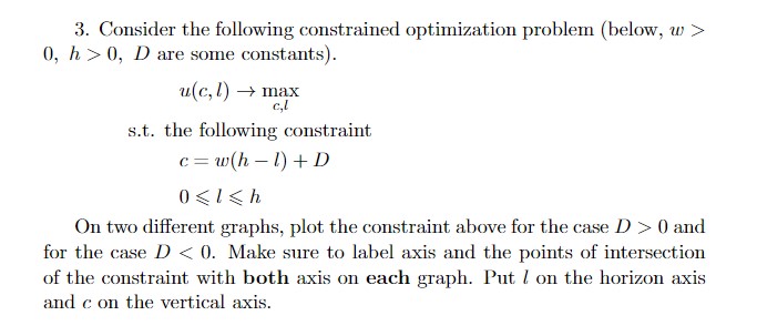 3. Consider the following constrained optimization | Chegg.com