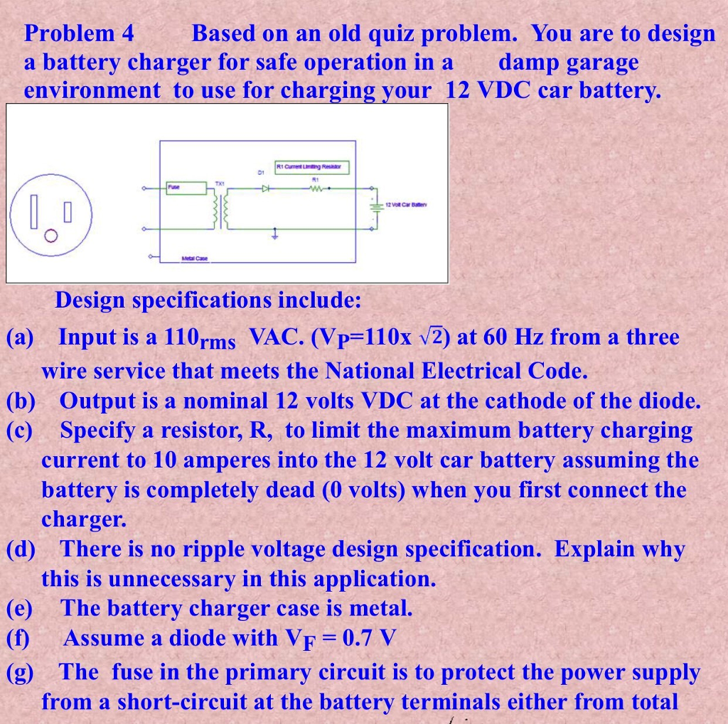 Solved Problem 4 Based on an old quiz problem. You are to | Chegg.com