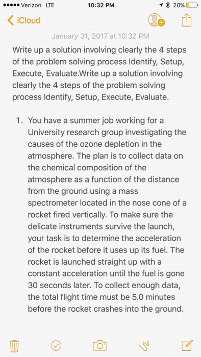 Solved Write up a solution involving clearly the 4 steps of | Chegg.com
