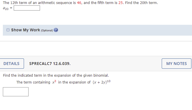 Solved The 12th term of an arithmetic sequence is 46, and | Chegg.com