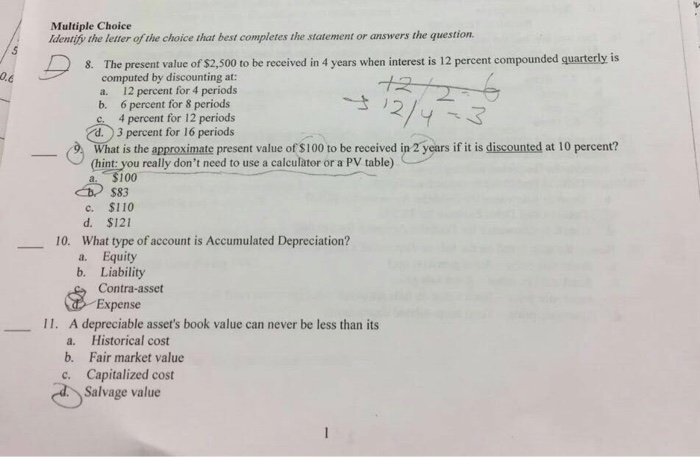 Solved Multiple Choice Idntify the letter of the choice that | Chegg.com