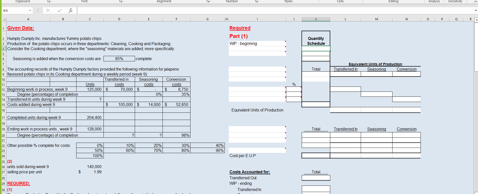 Solve all accordingly please and cell reference the | Chegg.com