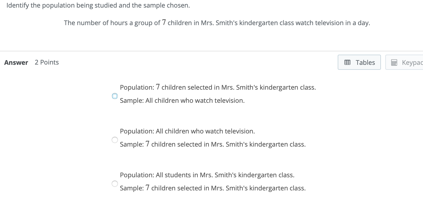 Solved Identify the population being studied and the sample | Chegg.com