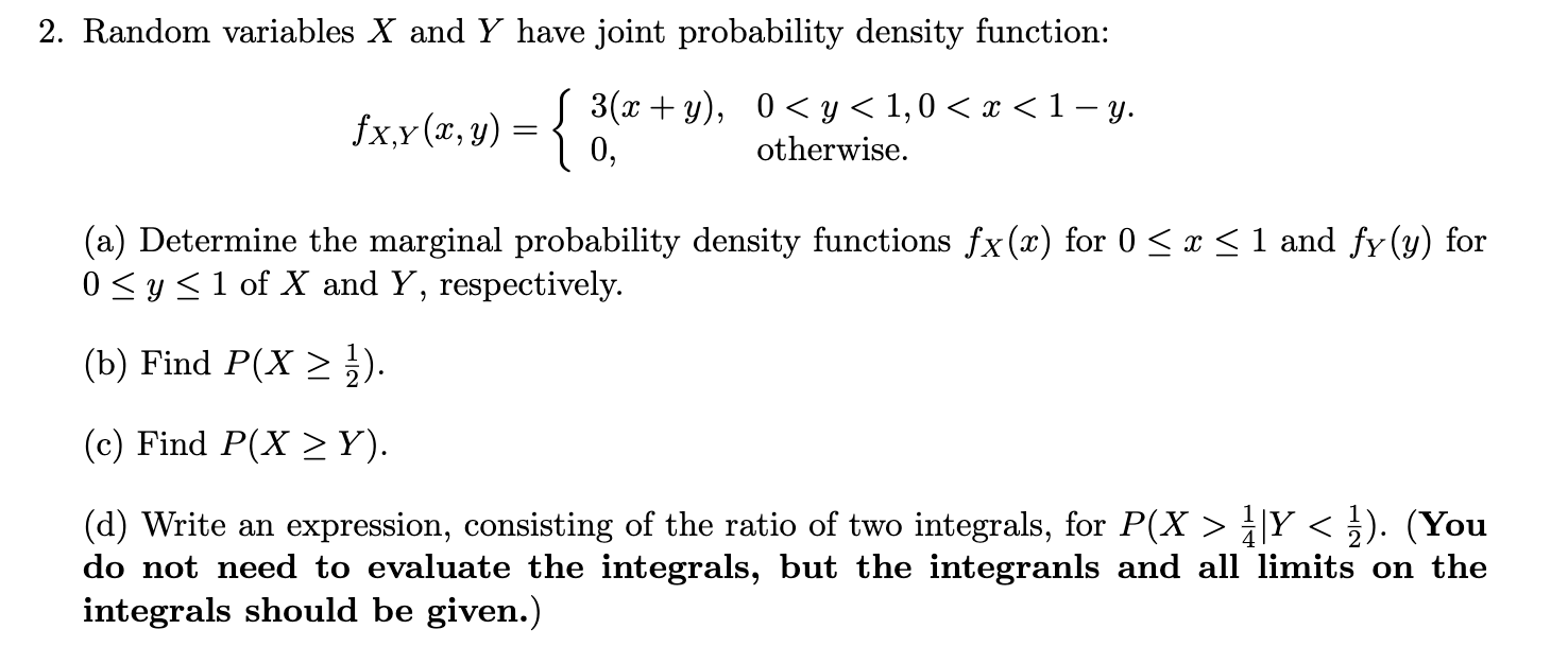 Solved Random variables x and Y have joint probability | Chegg.com Solved Random variables x and Y have joint probability | Chegg.com