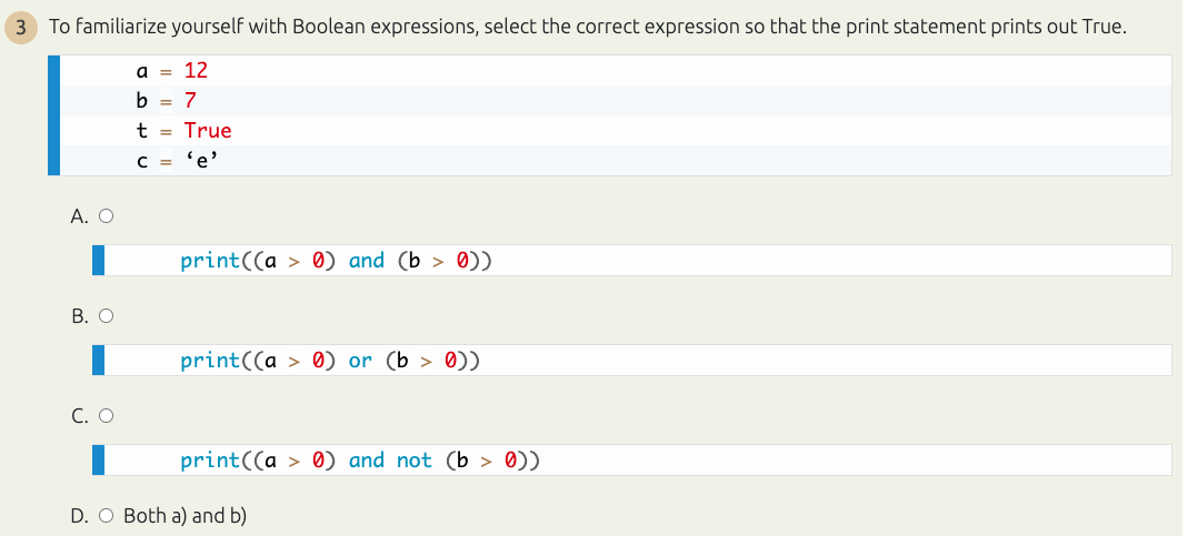 Solved o familiarize yourself with Boolean expressions, | Chegg.com