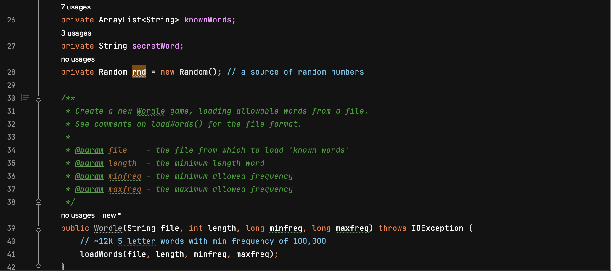 Solved 7 Usages Private Arraylist Knownwords 3 Usages
