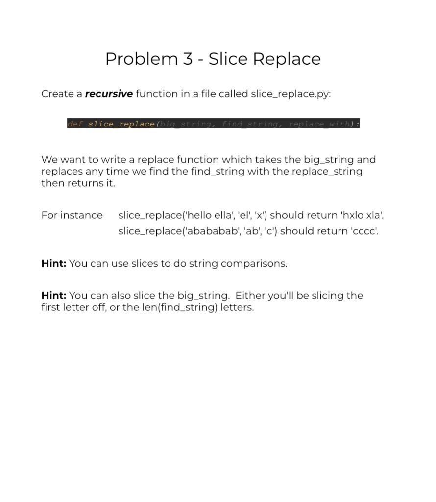 Solved For any part that requires recursion, if you do not | Chegg.com