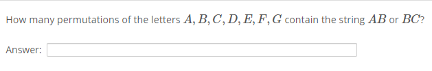 Solved How many permutations of the letters A,B,C,D,E,F,G | Chegg.com