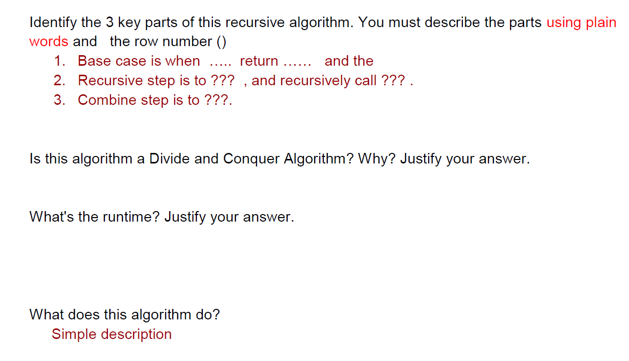 Solved 3. Solving Mysteries Left and Right (Recursion and | Chegg.com
