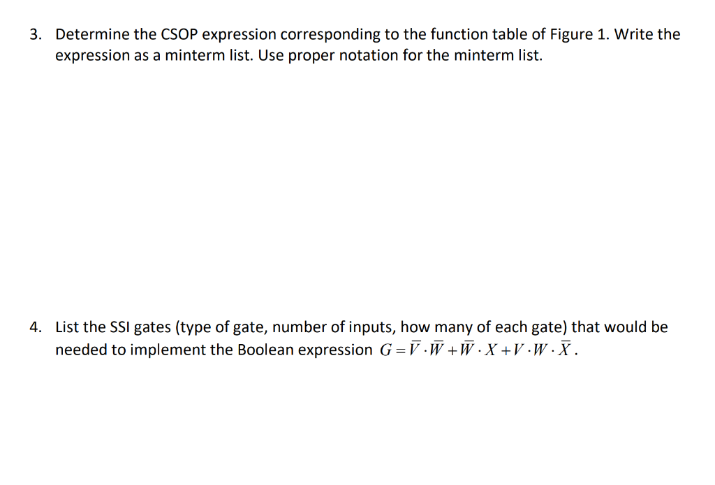 Solved 3. Determine the CSOP expression corresponding to the | Chegg.com