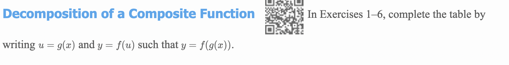 Solved Decomposition of a Composite Function er In Exercises | Chegg.com